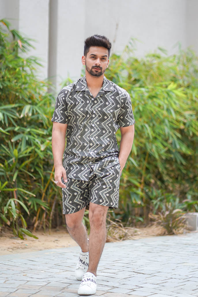 Men Grey Co Ords Set